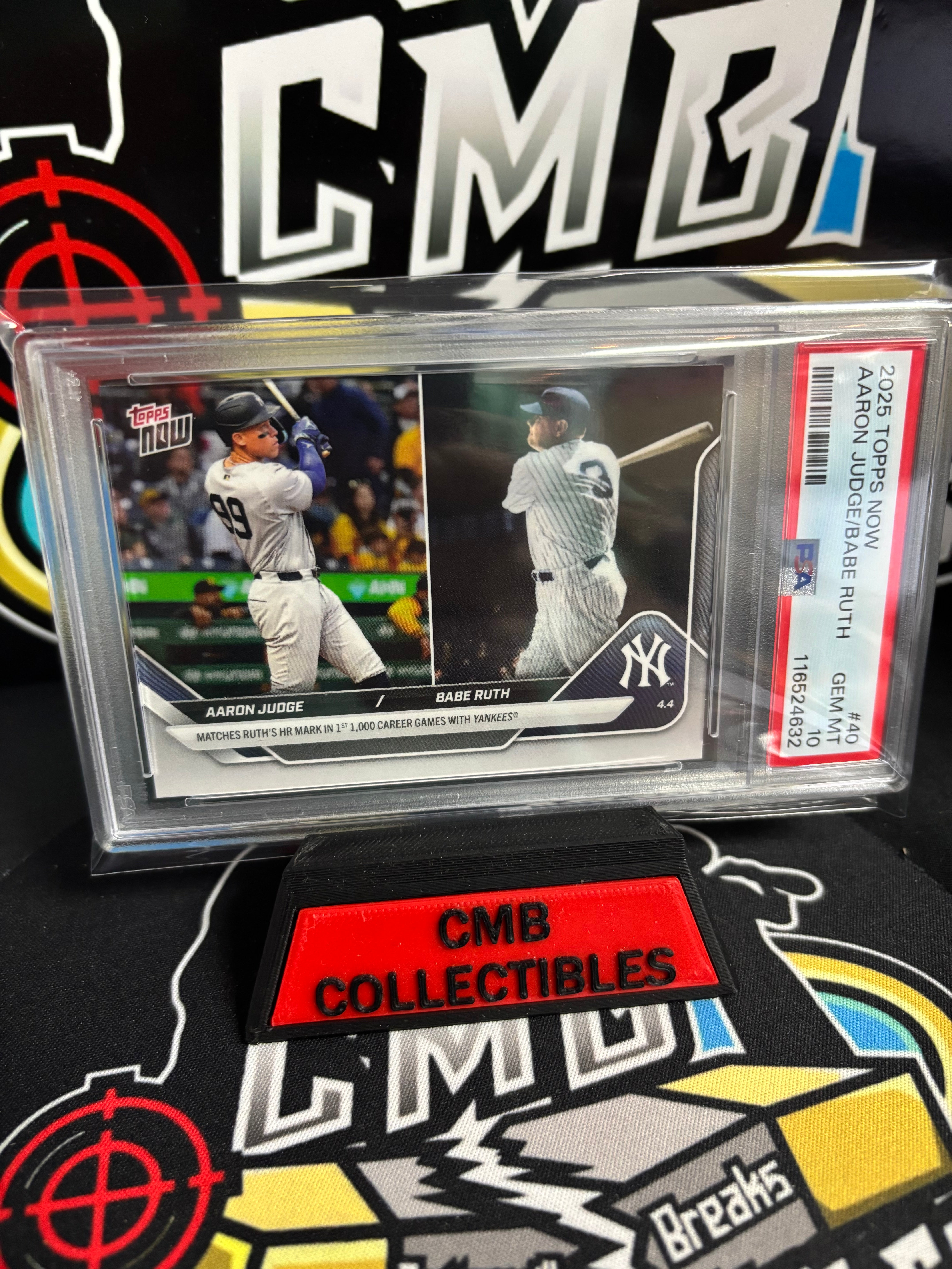 2025 Topps Now Aaron Judge Babe Ruth Judge 1000th Career Game w Yankee ...